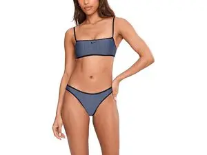 Nike Ripple Texture Bralette Bikini Top - Gray