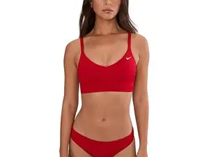 Nike Effortless Essential V-neck Midkini - Red