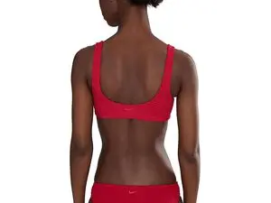 Nike Shoreline Pucker Bralette Bikini Top - Red