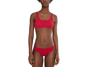 Nike Shoreline Pucker Hipster Bikini Bottom - Red