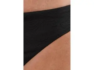 Nike Line Wave Jacquard Hipster Bikini Bottom - Black