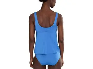 Nike Effortless Essential Scoop Neck Tankini Swimsuit - Blue