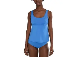 Nike Effortless Essential Scoop Neck Tankini Swimsuit - Blue
