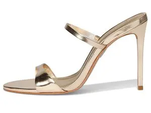 Schutz Jessica Mule Stiletto Sandals In Metallic