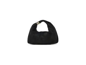 Madewell Suede Hand Held Ring Pouch Shoulder Handbag - Black
