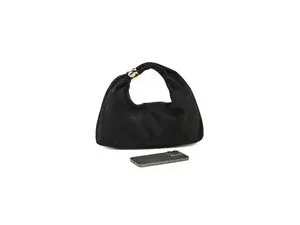 Madewell Suede Hand Held Ring Pouch Shoulder Handbag - Black