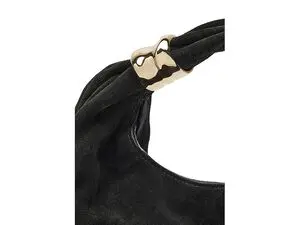 Madewell Suede Hand Held Ring Pouch Shoulder Handbag - Black