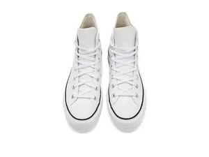 CONVERSE Chuck Taylor All Star High Top Platform Leather Lace-up Sneakers - Gray