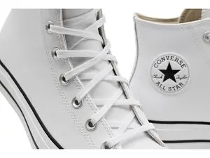 CONVERSE Chuck Taylor All Star High Top Platform Leather Lace-up Sneakers - Gray