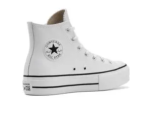 CONVERSE Chuck Taylor All Star High Top Platform Leather Lace-up Sneakers - Gray