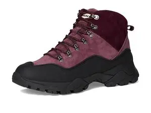 Hunter Jasper Suede Lace-up Boots - Red