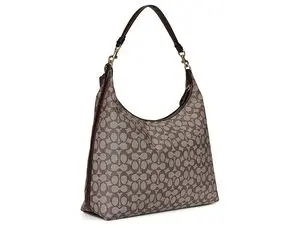 COACH Signature Jacquard Shoulder Bag - Brown