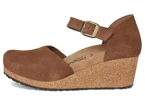 BIRKENSTOCK Mary Wedge Sandal Suede - Brown
