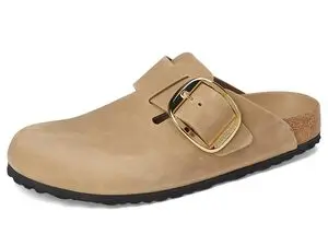 BIRKENSTOCK Boston Big Buckle Oiled Leather Clogs - Brown