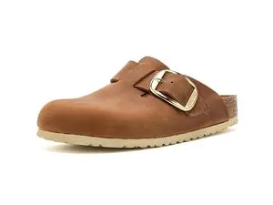 BIRKENSTOCK Birkenstock Boston Big Buckle Oiled Leather Clogs Tan
