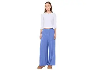 UGG Imogen Wide Leg Rib Knit Pants - Blue