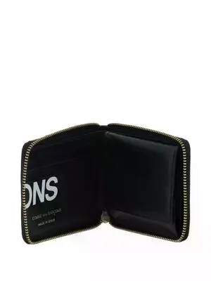 Comme Des Garçons Logo-print Zip-around Wallet - Black