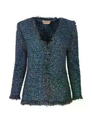 TWINSET Long-sleeved V-neck Jacket With Textured Finish