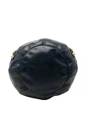 Balenciaga Mini Lambskin Motocross Giant 12 Pompon Bag Satchel - Blue