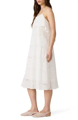 Steve Madden Flavia Lace Trim Midi Dress