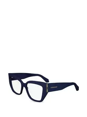 FERRAGAMO D Frame Eyeglasses - Blue