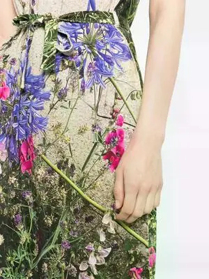 AGNES B. Floral Print Midi Dress - Neutrals