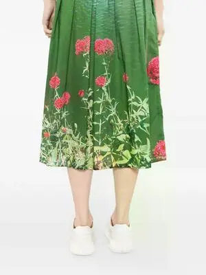 AGNES B. Floral Print Midi Skirt