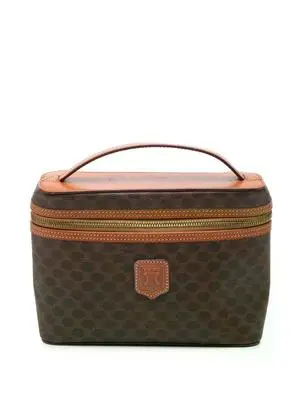 Celine 20th Century Macadam Coated Canvas Vanity Bag
