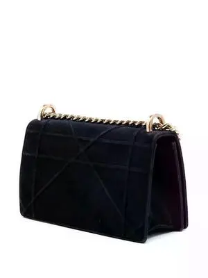 Dior 2019 Small Velvet Diorama Flap Crossbody Bag - Black