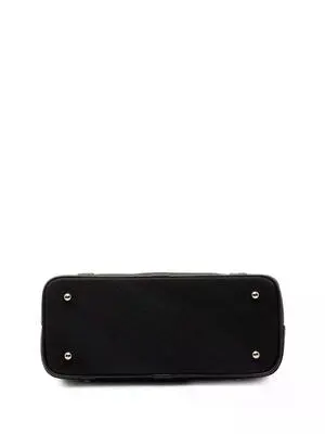 Burberry Nova Check Trimmed Canvas Shoulder Bag - Black