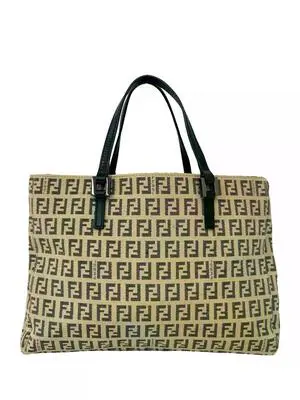 Fendi Zucchino Canvas Tote Bag - Neutrals