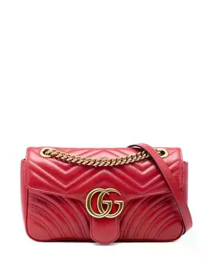 Gucci Gg Marmont Matelassé Leather Shoulder Bag - Red