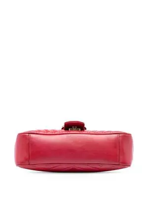 Gucci Gg Marmont Matelassé Leather Shoulder Bag - Red