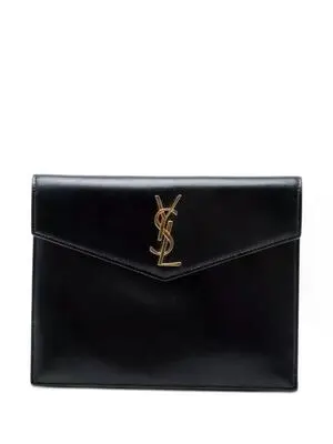 Saint Laurent Monogram Uptown Pouch Clutch Bag - Black