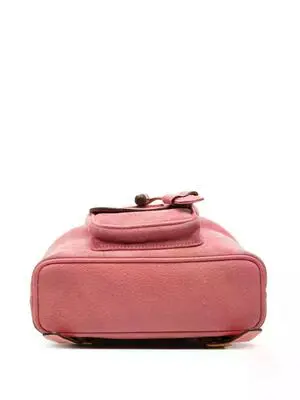 Gucci Suede Bamboo Backpack - Pink