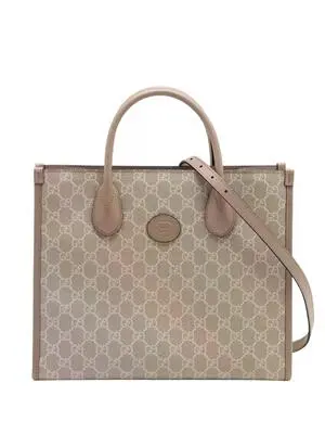 Gucci Gg Supreme Interlocking G Tote Satchel