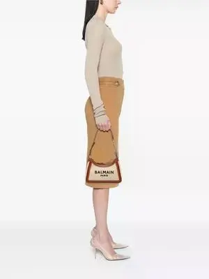 Balmain Canvas B Army Logo Shoulder Bag - Neutrals