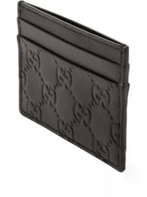 Gucci 2000-2015 Guccissima Card Holder - Black