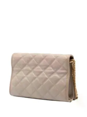 Saint Laurent Mini Quilted Lambskin Becky Chain Shoulder Bag - Brown