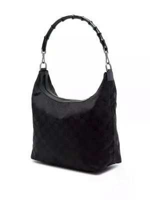 Gucci Gg Nylon Bamboo Shoulder Bag