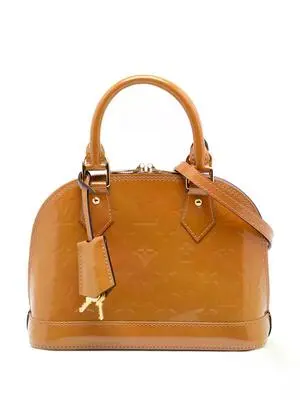 LOUIS VUITTON Monogram Vernis Alma Bb Satchel - Brown