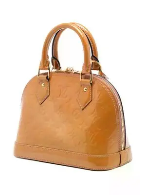LOUIS VUITTON Monogram Vernis Alma Bb Satchel - Brown