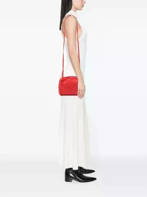 Bottega Veneta Nappa Intrecciato Nodini Crossbody Bag - Orange