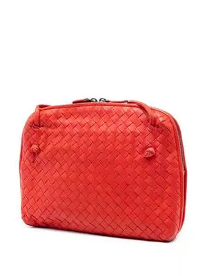 Bottega Veneta Nappa Intrecciato Nodini Crossbody Bag - Orange