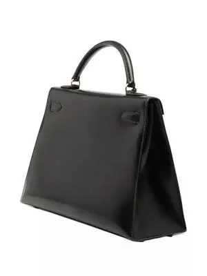 Hermès 1994 Box Calf Kelly Sellier 32 Satchel - Black