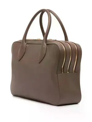 FERRAGAMO Leather Triple Zip Satchel