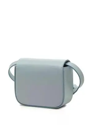 Celine Mini Shiny Calfskin Triomphe Crossbody Bag - Blue