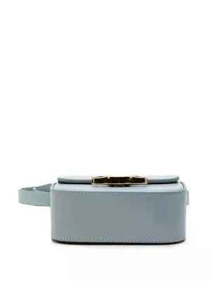 Celine Mini Shiny Calfskin Triomphe Crossbody Bag - Blue