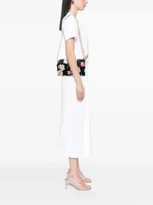 Prada Tessuto Floral Print Chain Crossbody Bag