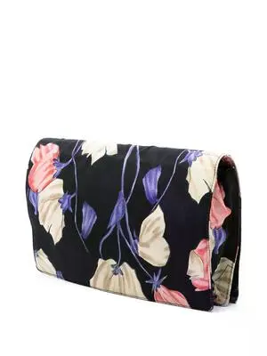 Prada Tessuto Floral Print Chain Crossbody Bag